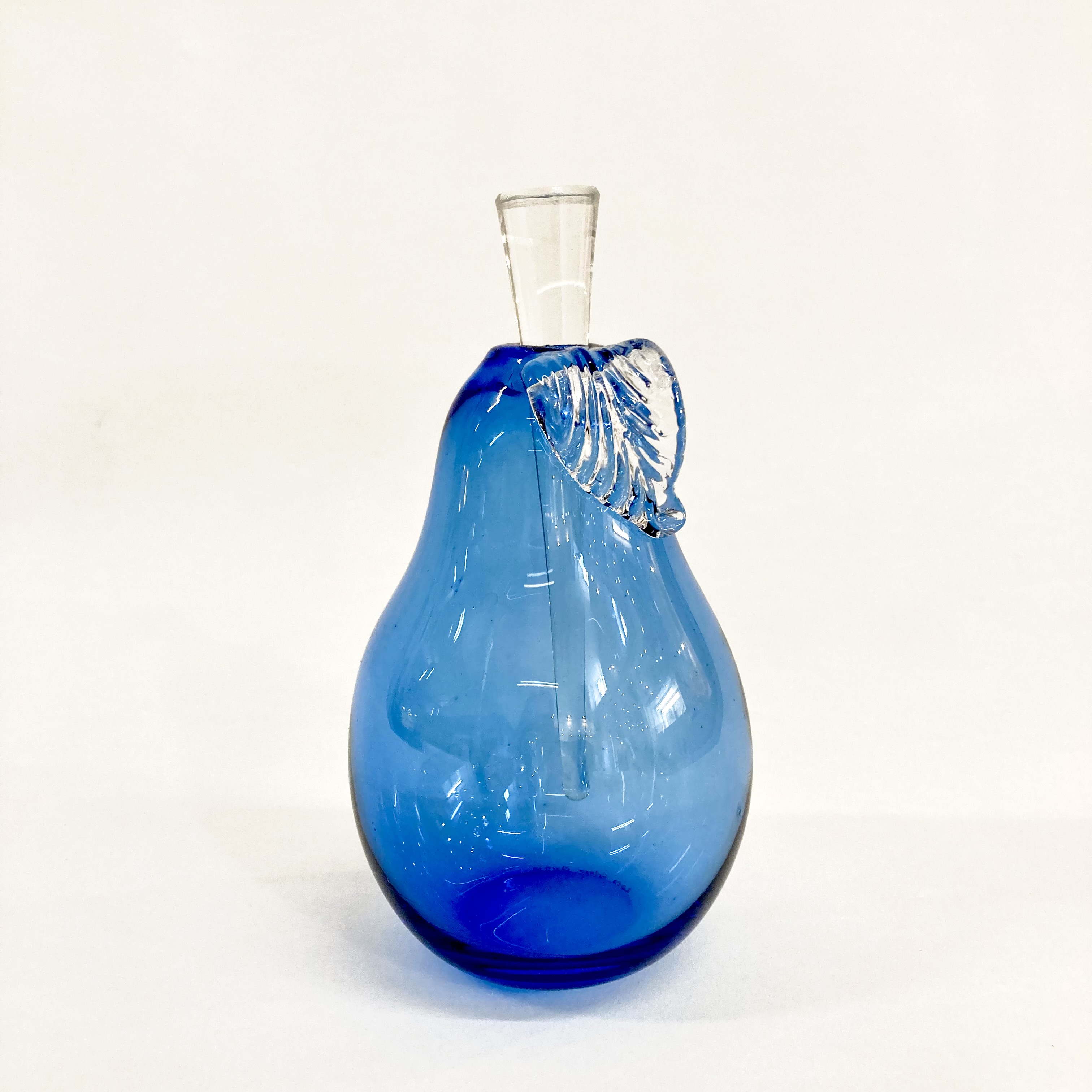Pear Bottle Blue | Loco Glass Ltd - British Handmade Glass