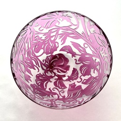 Pink Sweet Pea Sold | Loco Glass Ltd - British Handmade Glass